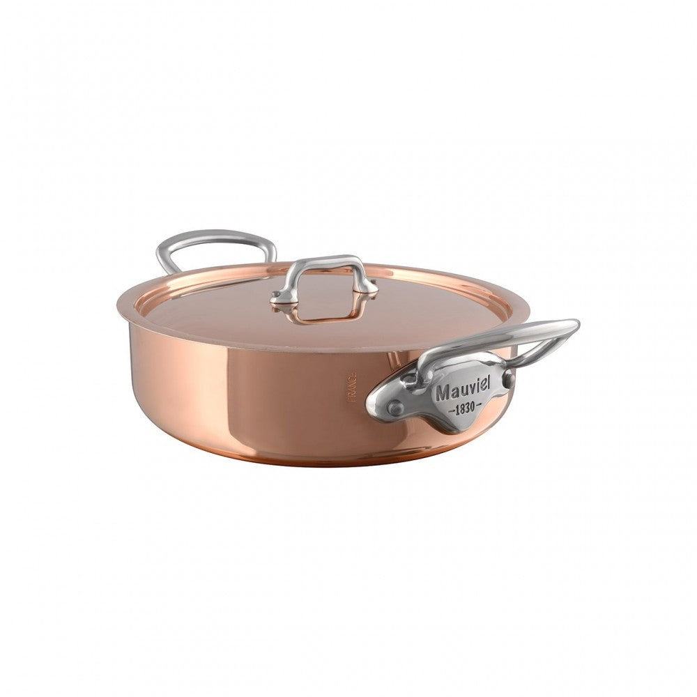 Mauviel M'150 S Copper Rondeau With Lid & Cast Stainless Steel Handles ...