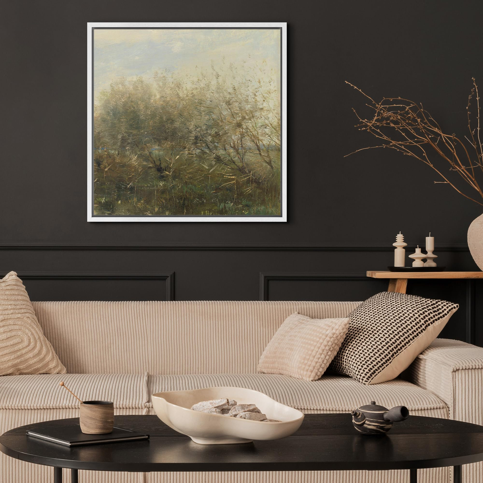 wall26 " Vintage Quiet Marshland Tranquil Waterside Reeds Wilderness ...