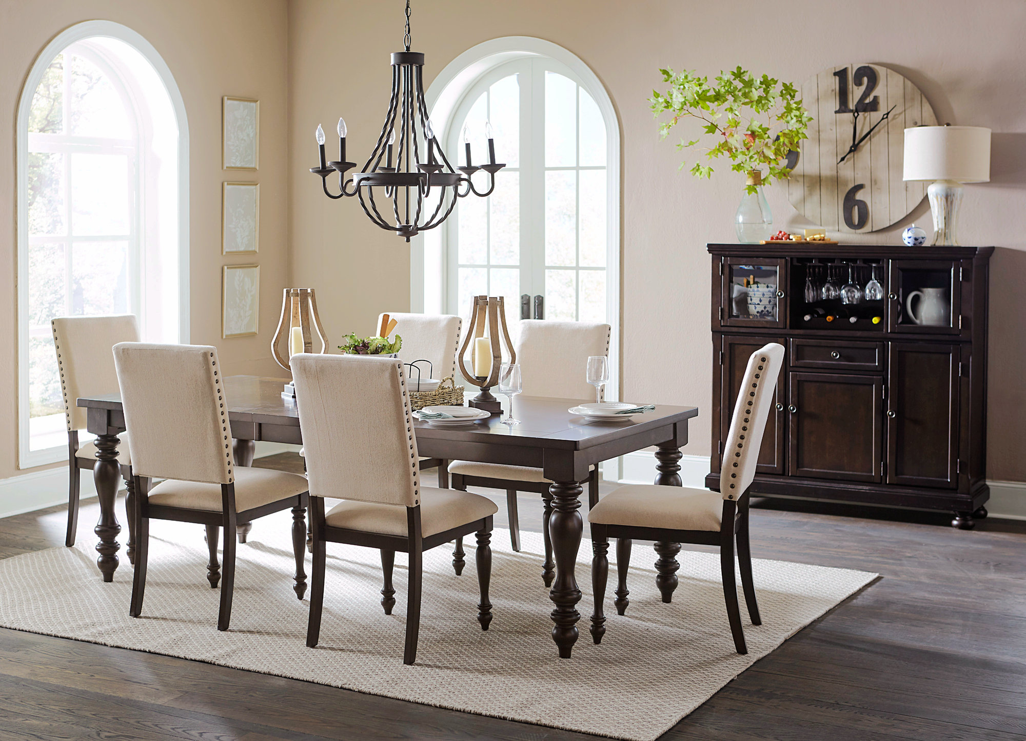 MaMa Unfinished 7pc Dining Set,Table with Leaf and 6 Side Chairs | Wayfair