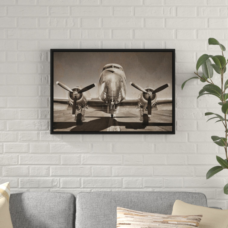 Williston Forge 'Vintage DC3 Airplane' Floater Frame Photograph on ...