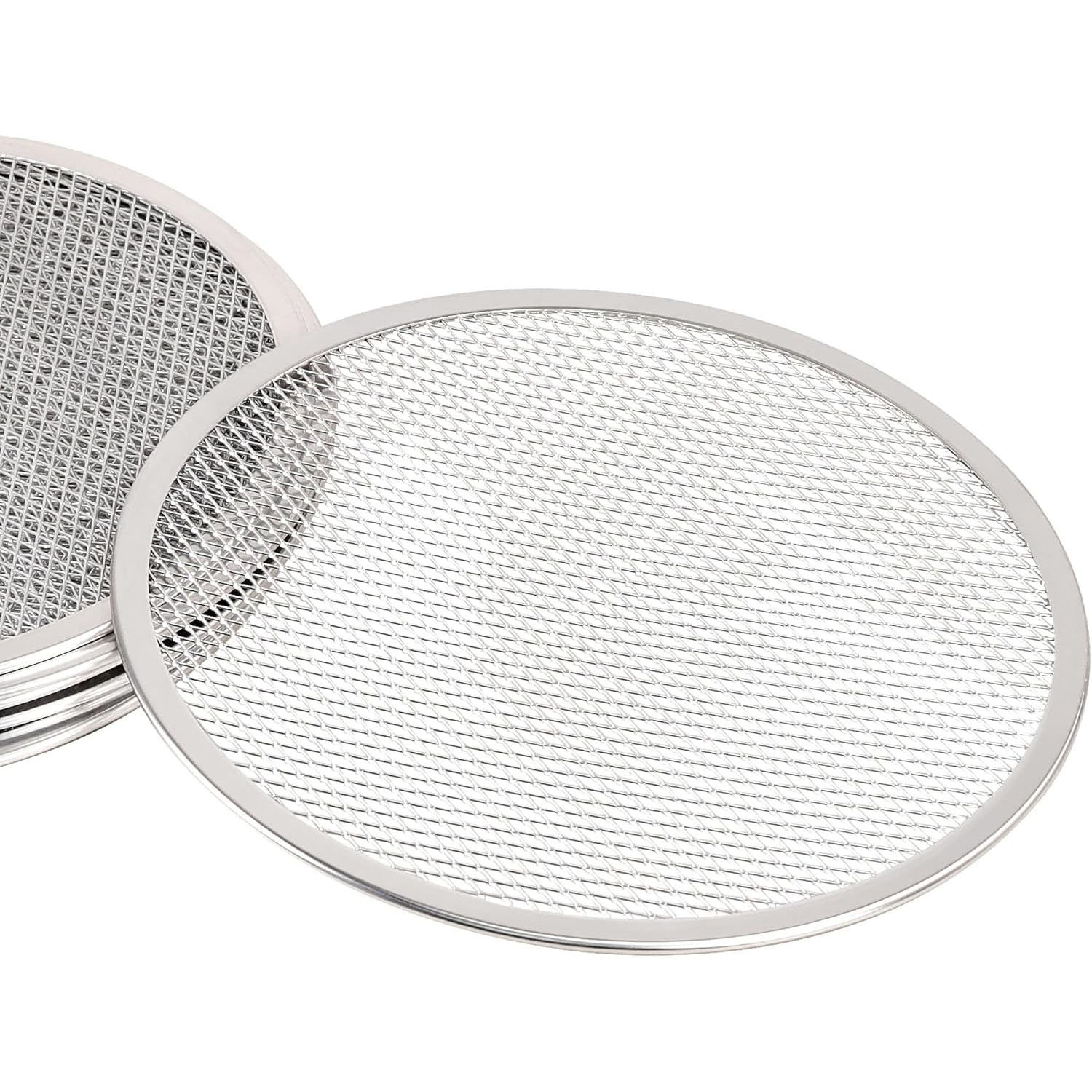 TIFONE 12-Inch Perforated Pizza Pans - 12-Pack Seamless Aluminum ...