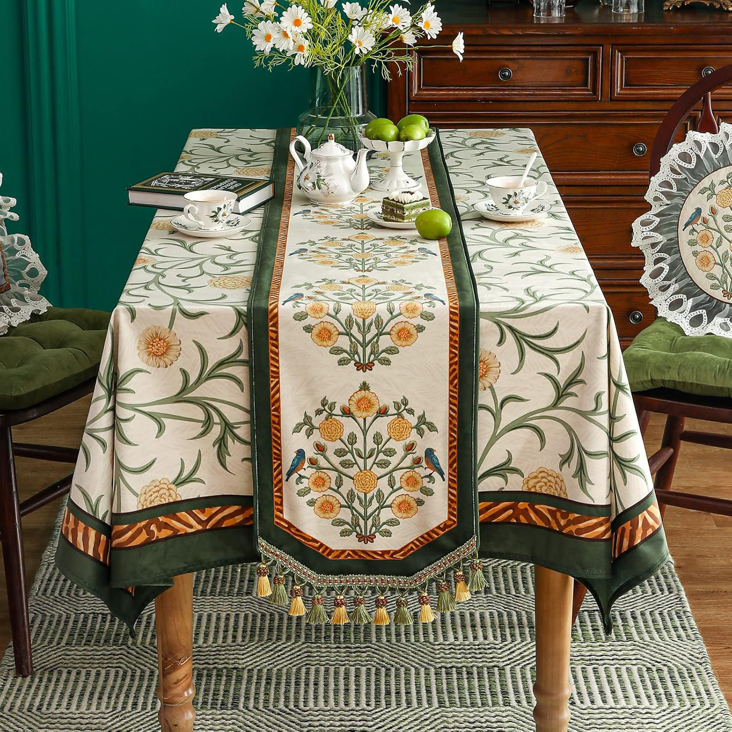 Rosdorf Park Velvet French Table Runner | Wayfair
