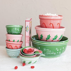 The Holiday Aisle® Stoneware Bowls With Holiday Patterns | Wayfair