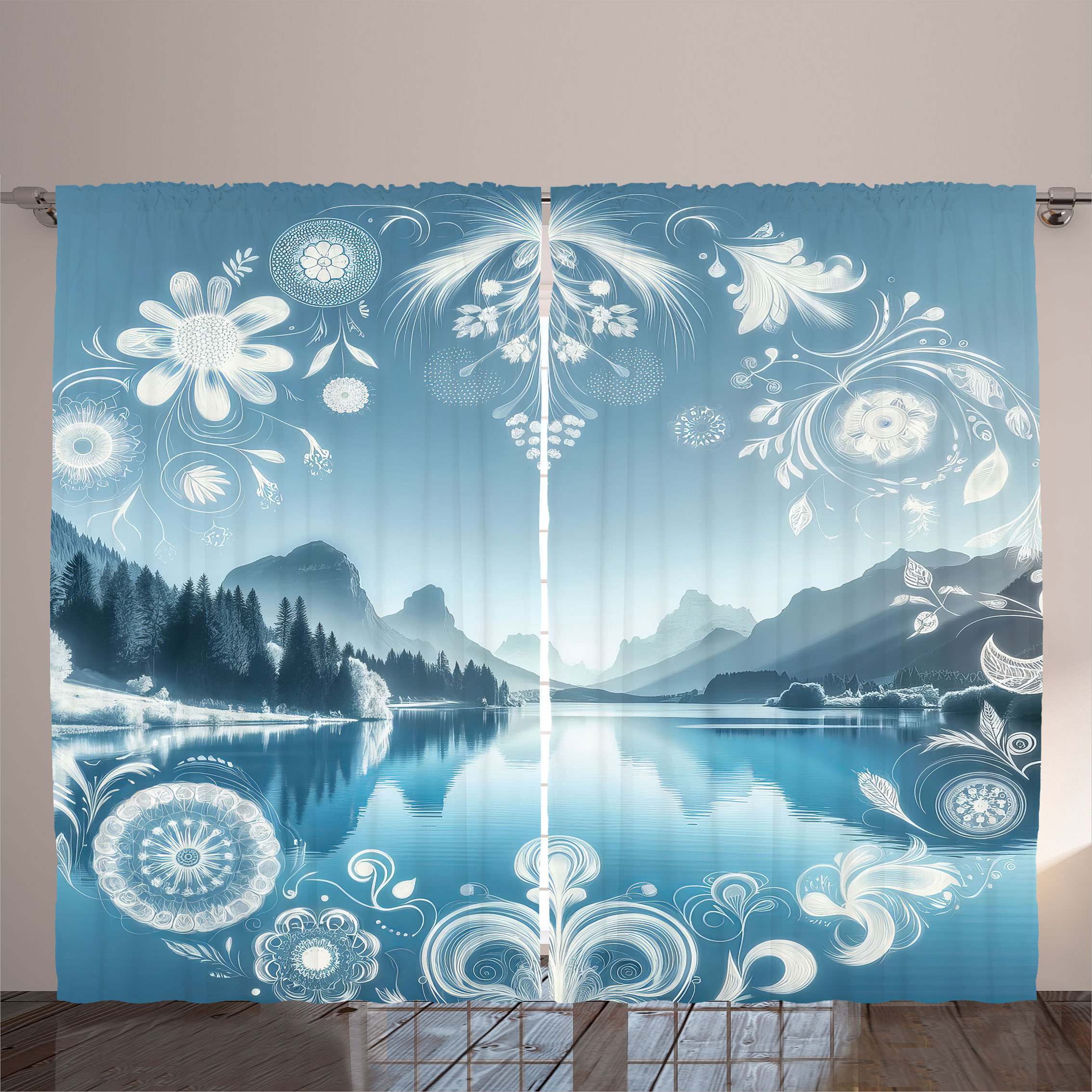Red Barrel Studio® Hixie Polyester Semi-Sheer Curtain Pair | Wayfair