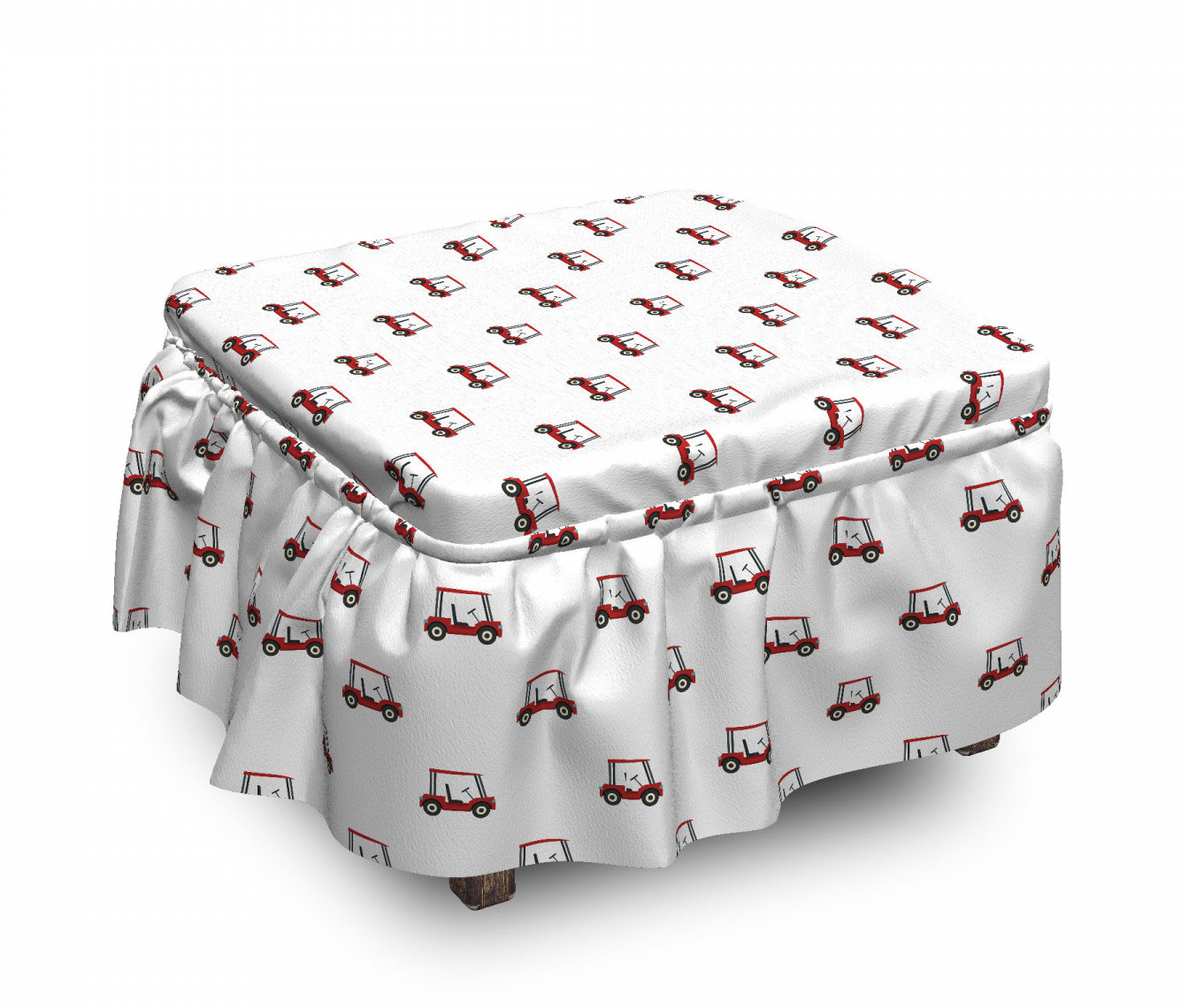 East Urban Home Carts Golfing Stroke Ottoman Slipcover | Wayfair