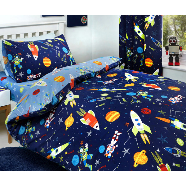 Bedlam Supersonic Graphic Print & Text Cotton Blend Fitted Sheet ...