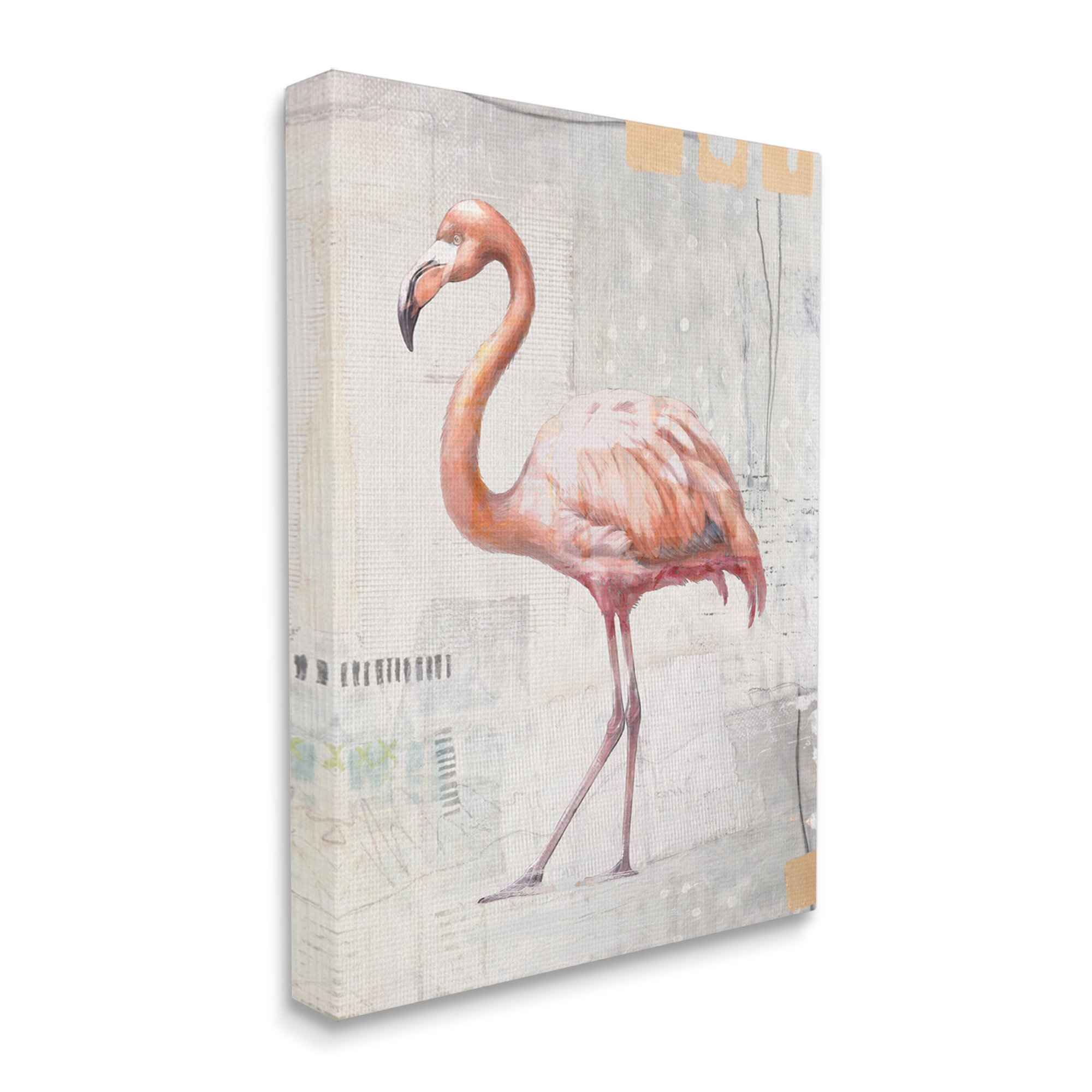 Bay Isle Home™ Modern Flamingo Collage Canvas Wall Art Design By Karen ...