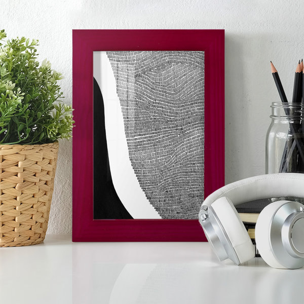 Red Barrel Studio® Fredda Black & White Abstract I Framed On Paper ...