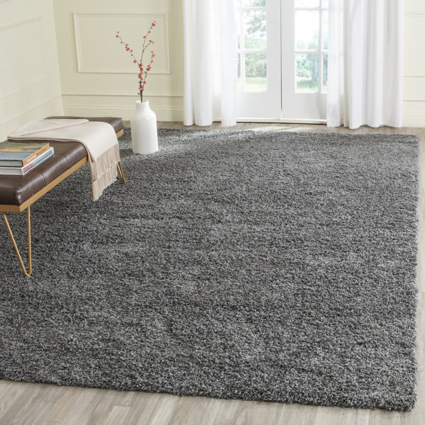 Ebern Designs Rizco Shag Performance Solid Color Rug & Reviews | Wayfair