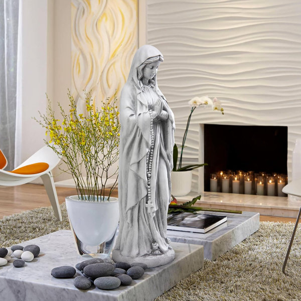 Bloomsbury Market Praying Statue 29.9 Inch Tall Outdoor Garden ...