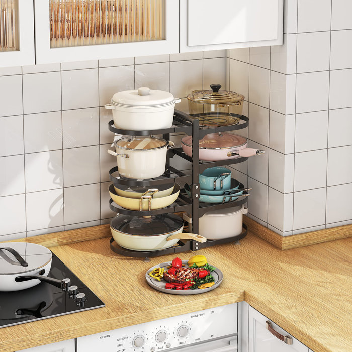 Prep & Savour Metal Free Standing Pot Rack | Wayfair