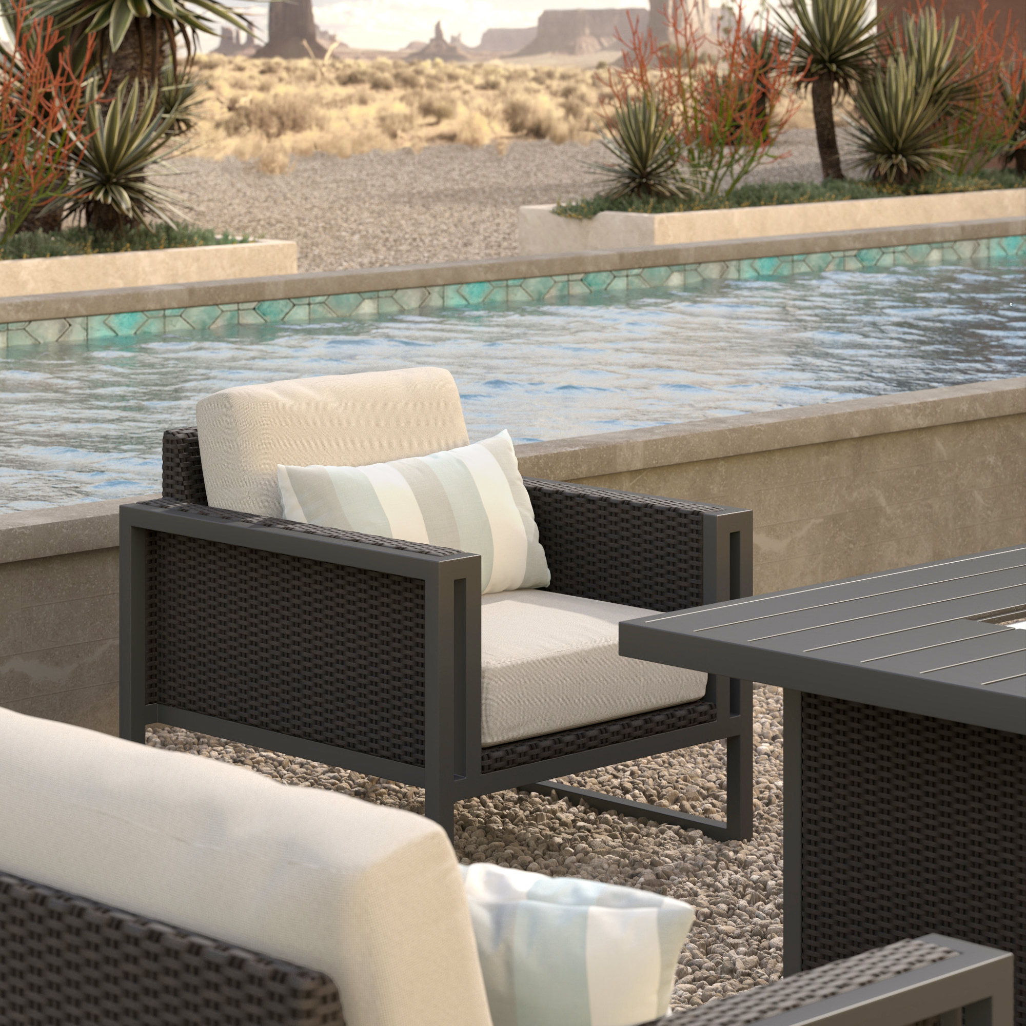 Hokku Designs Joro 2 Piece Sunbrella Outdoor Patio Club Chairs - Bliss ...