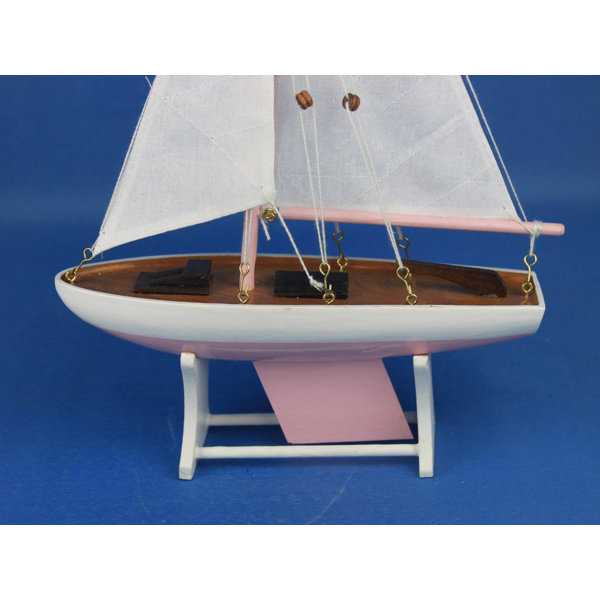 Handcrafted Nautical Decor Wooden It Floats Floating Model Sailboat ...