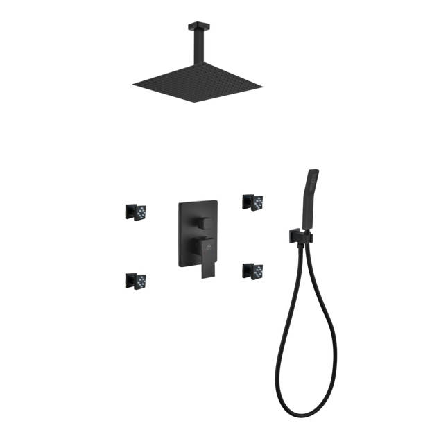 Kube Bath Aqua Piazza Complete Shower System with Rough in-Valve ...