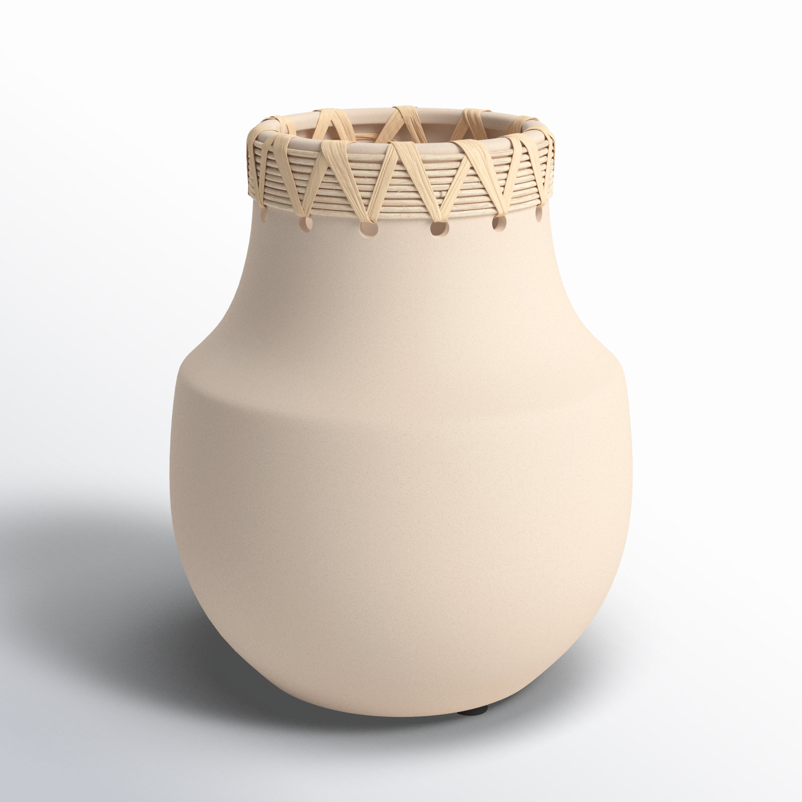 Joss & Main Elsye Neutral Textured Ceramic Artisan Vase - Timeless ...