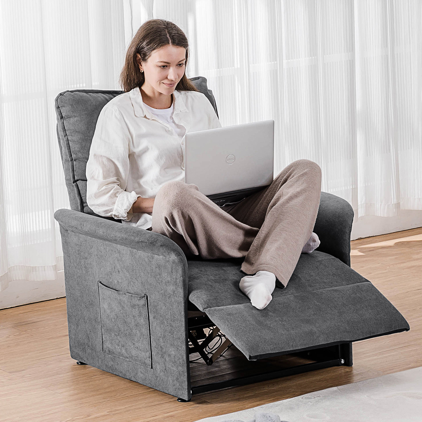 Ebern Designs Electric Recliner Chair, Home Theater Recliners, Power ...