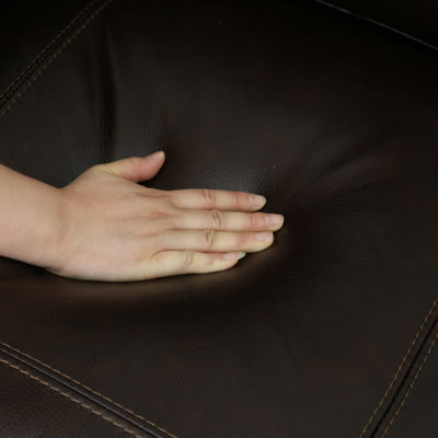 Lark Manor Ellard Genuine Leather Rolled Arm Sofa & Reviews | Wayfair