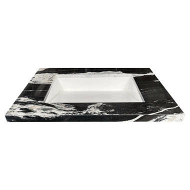 Badeloft 16.1'' Polymarble Rectangular Undermount Bathroom Sink ...