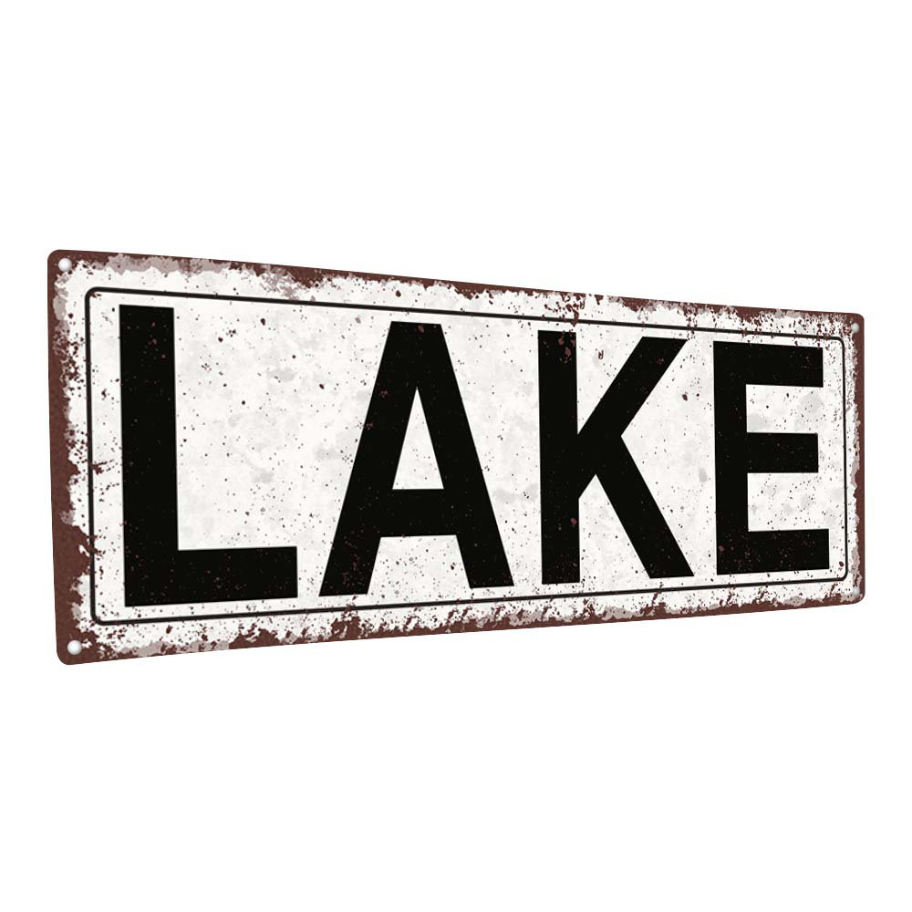 Gracie Oaks " Distressed, Lake Metal Sign " | Wayfair