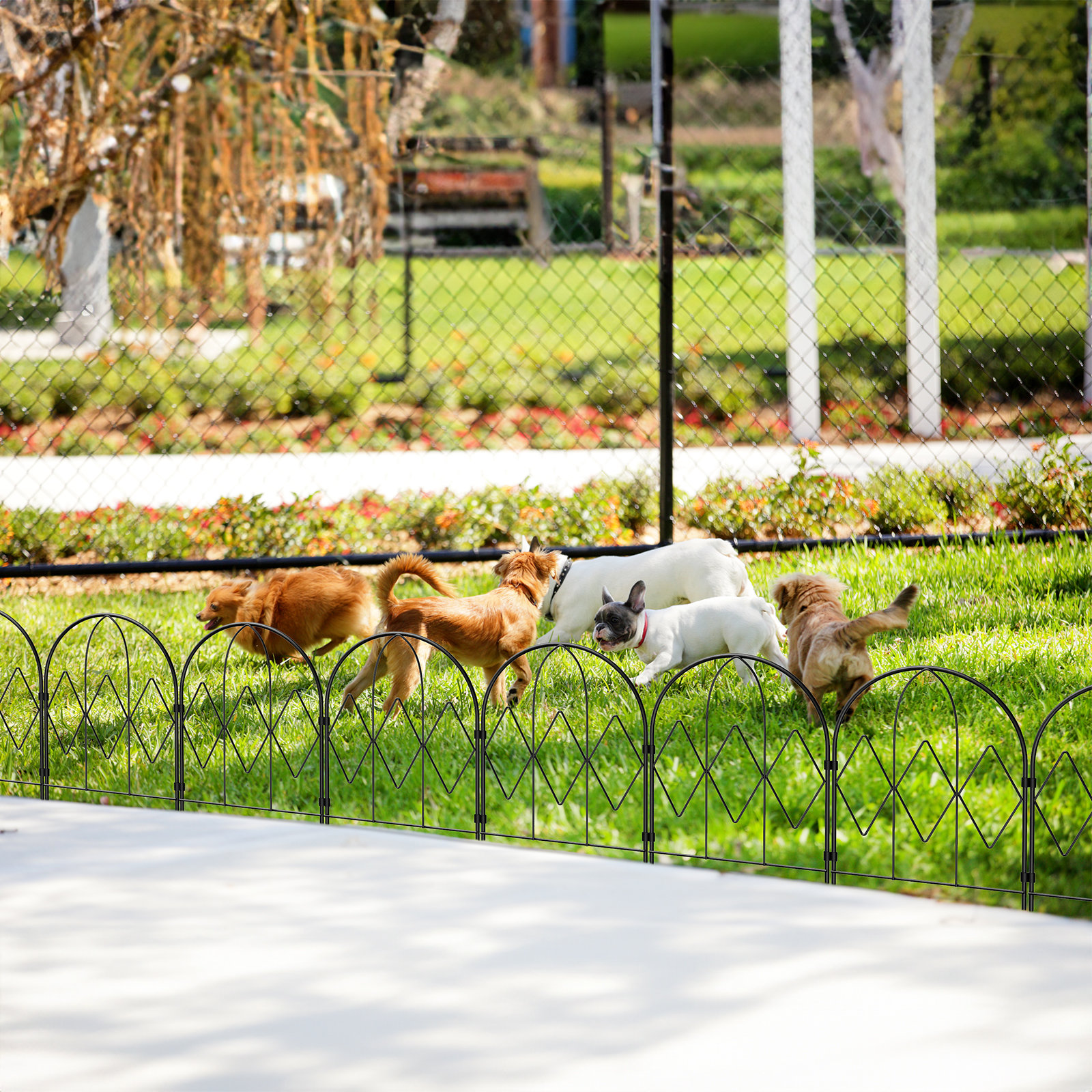 Haitral 16.5'' H x 12.6'' W Metal Fencing with 10 Panel(s) Included ...