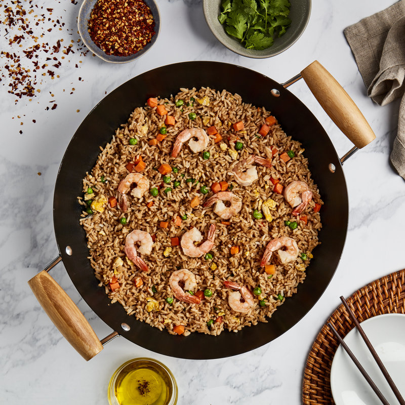 INFUSE 14'' Non-Stick Carbon Steel Wok & Reviews | Wayfair