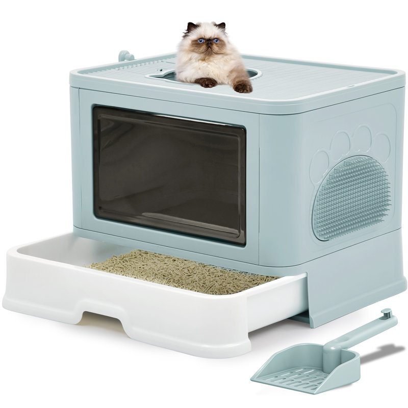 Archie & Oscar™ Dawlish Wide Entry Jumbo Foldable Cat Litter Box ...
