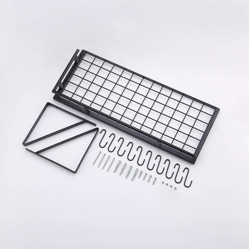 Prep & Savour Metal Handcrafted Rectangle Wall Mounted Pot Rack ...