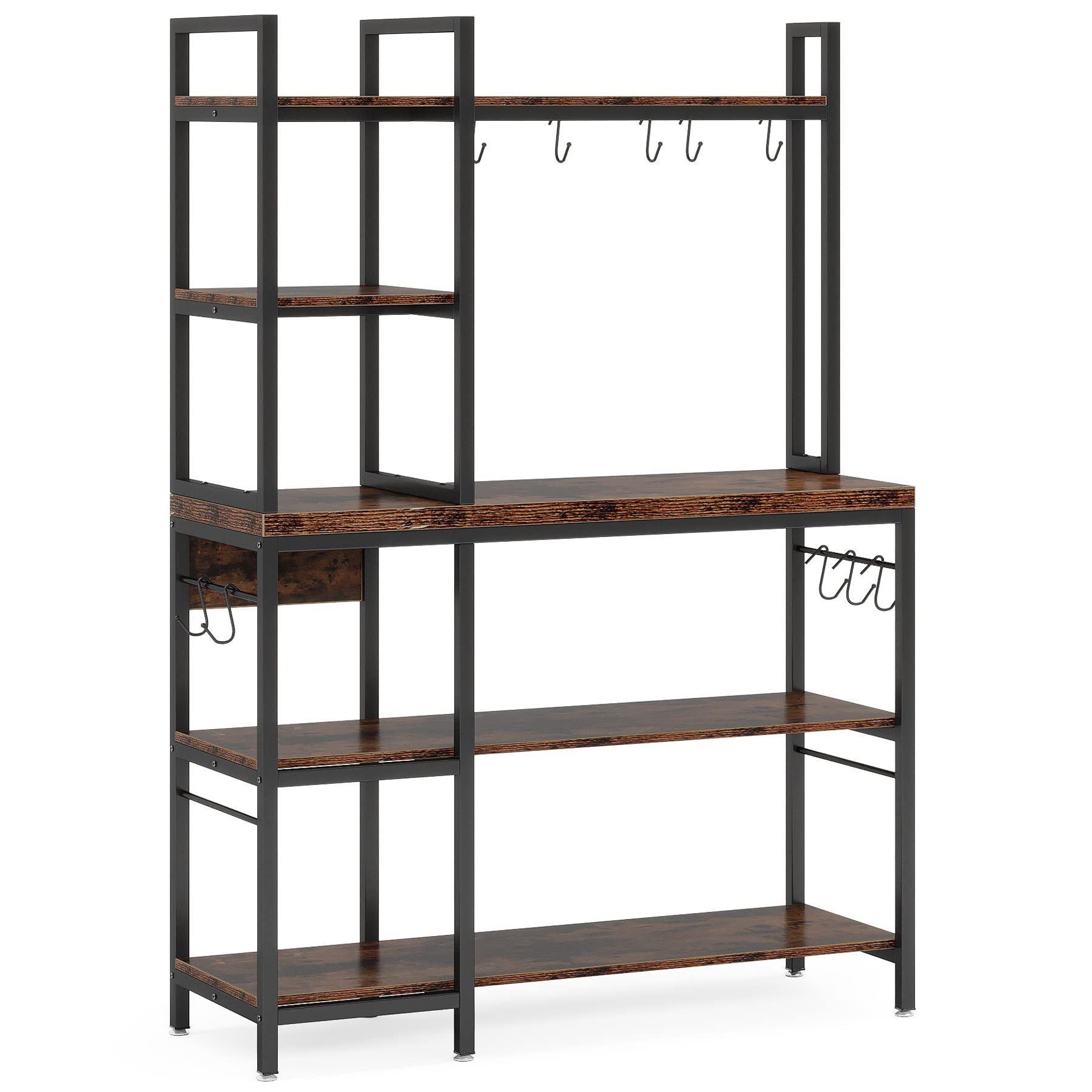 17 Stories Bakers Rack With Storage For Kitchen 43 Inch Wide Large ...