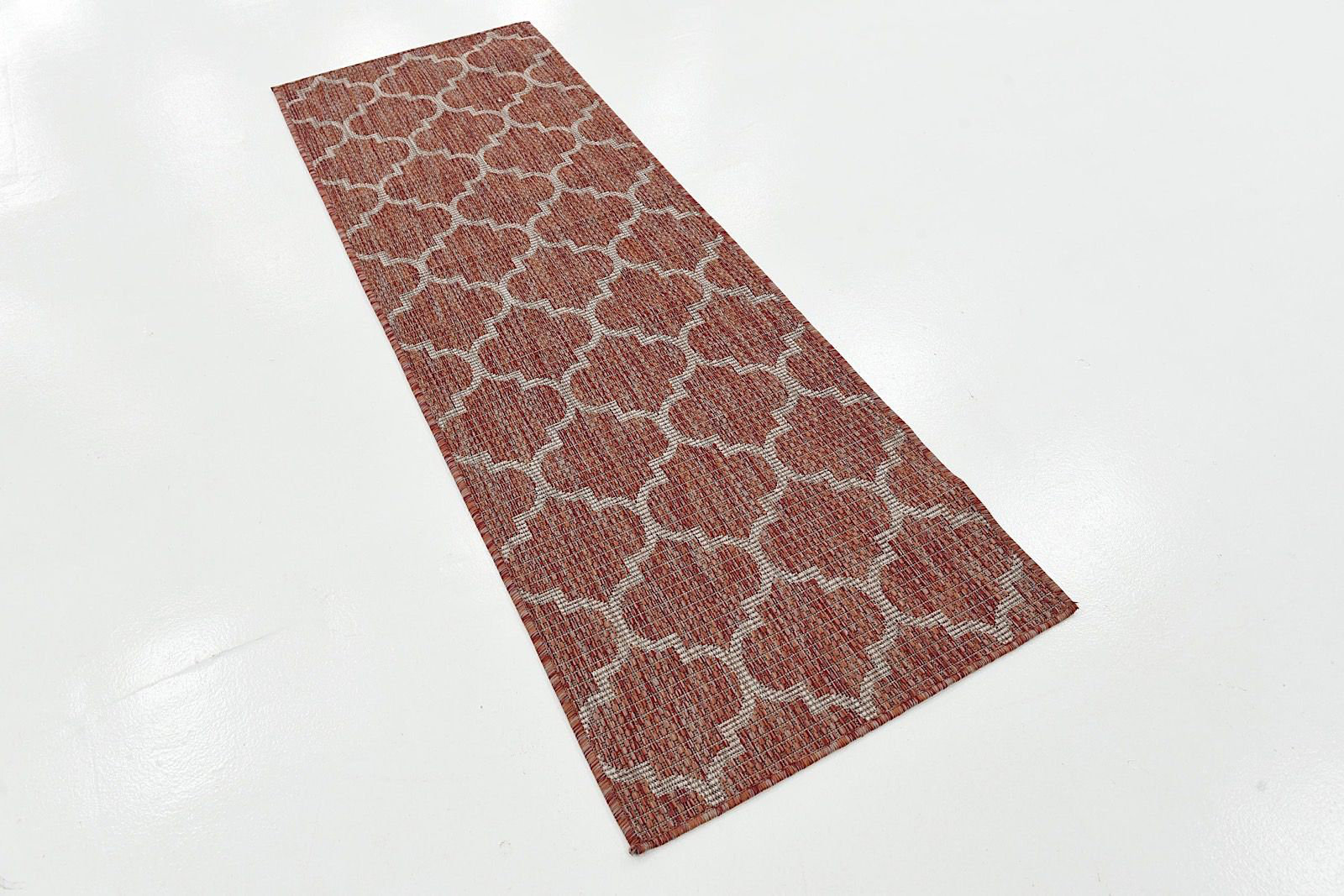 Winston Porter Outdoor Veranda Area Rug Brick Color | Wayfair