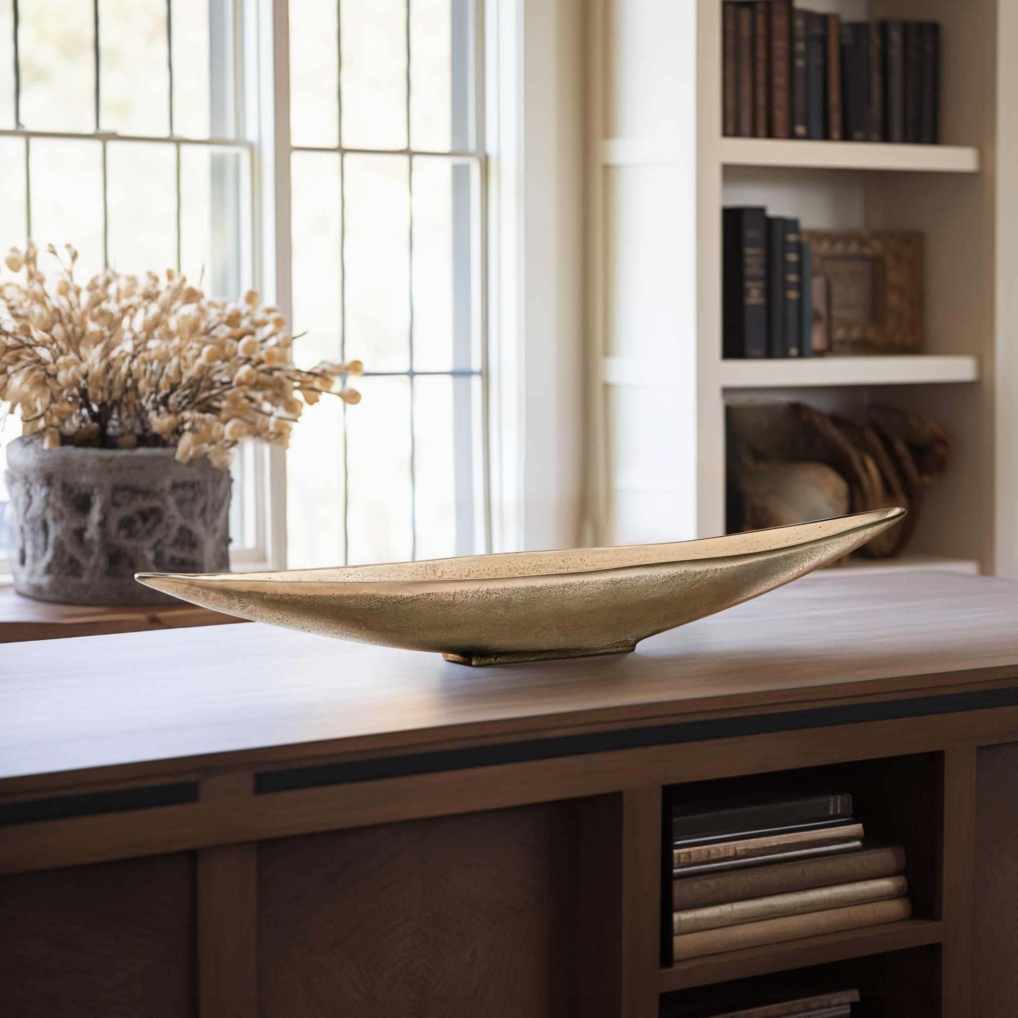 Wade Logan® Anges Handmade Aluminum Boat-Shaped Decorative Bowl ...