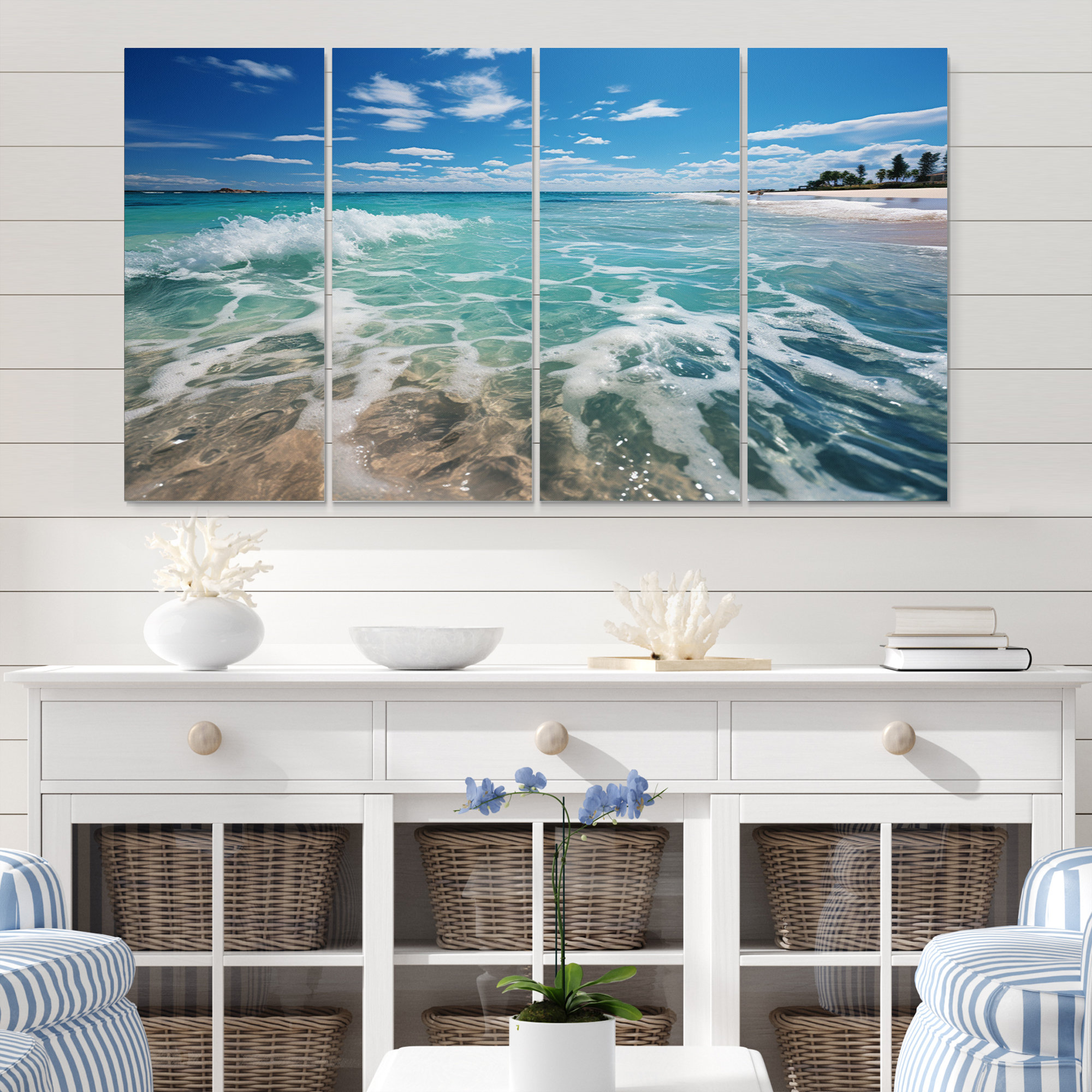 Dovecove Beach Sandy Paradise III - Nautical & Beach Metal Wall Art ...