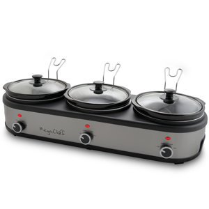 Mega Chef 2.5 Qt. Triple Slow Cooker and Buffet Server & Reviews | Wayfair