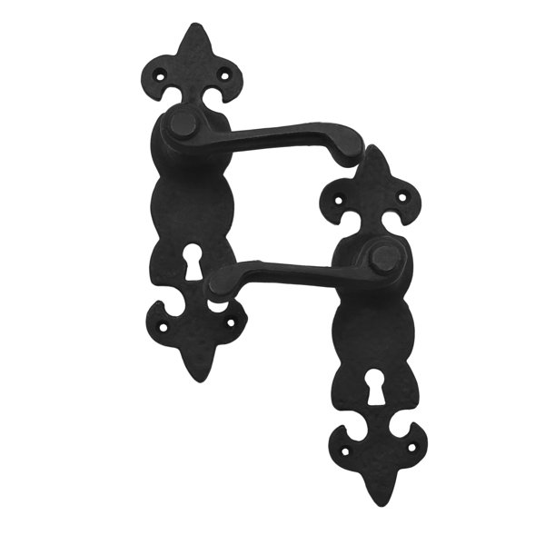 Mystic Colonial Hardware Black Hardware Large Iron Complete Entry Set ...