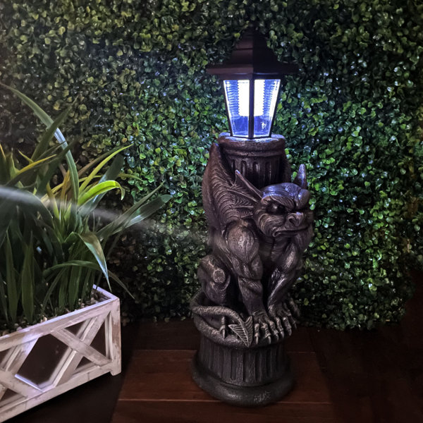 Solar Gargoyle Garden Statue: Gargoyle Statue With Lights – XBVYA