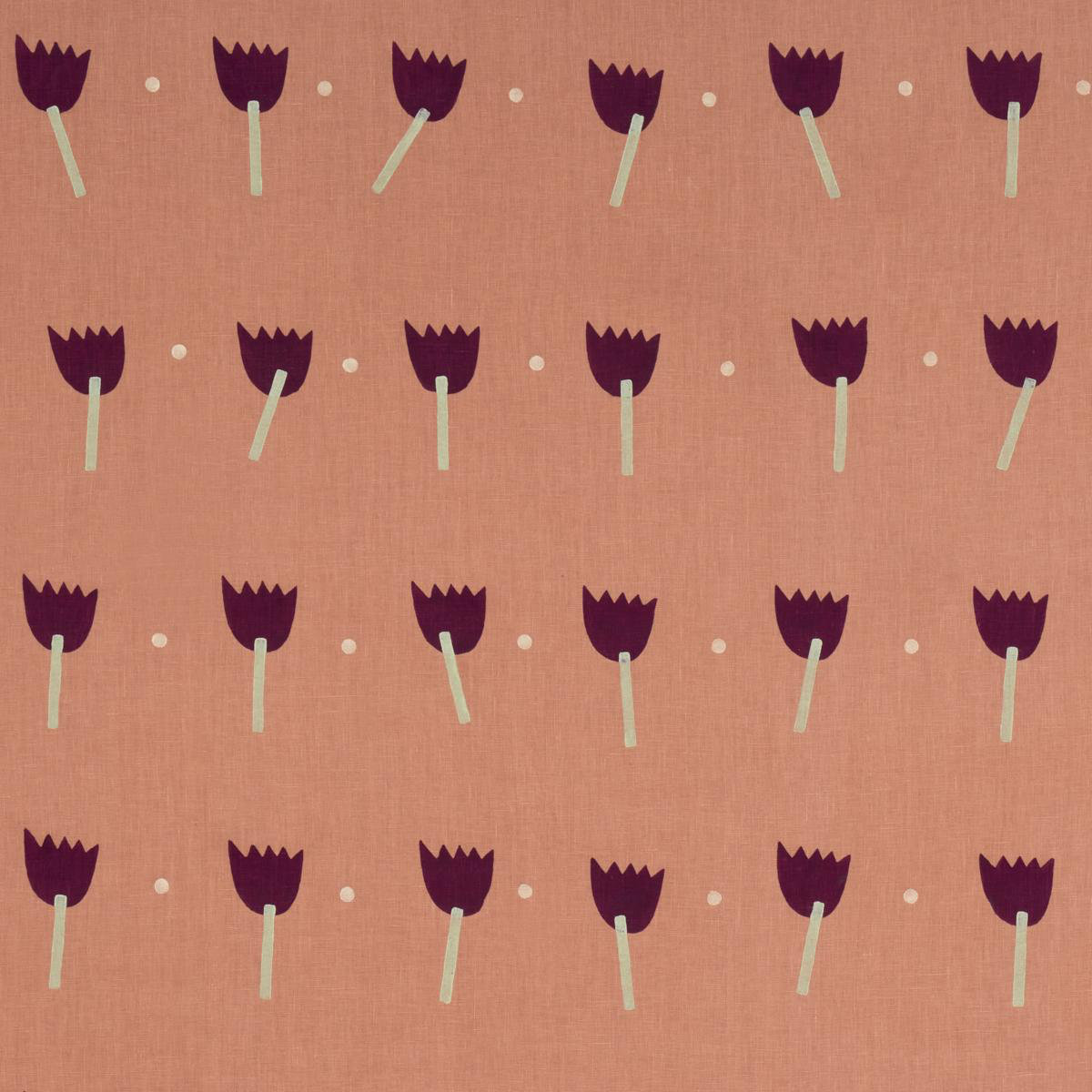 Schumacher X Caroline Z Hurley Tulip Play Hand Block Print Fabric | Wayfair