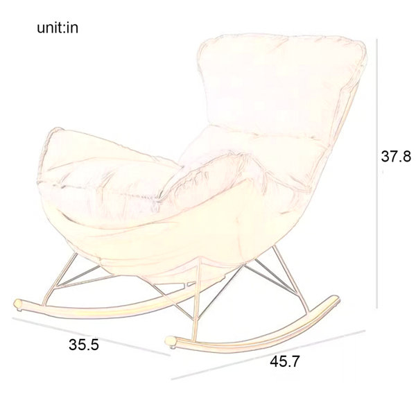 SUPROT Metal Rocking Chair | Wayfair
