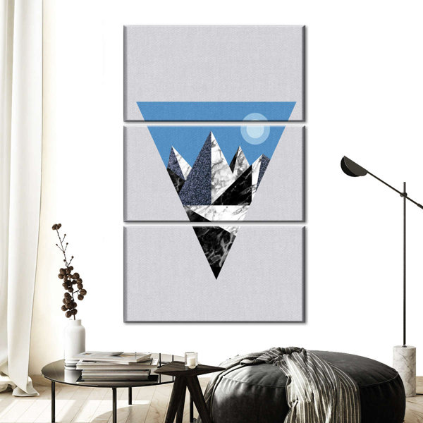 Elephant Stock Mountain Abstract Triangle Mountains Multi Piece Canvas ...