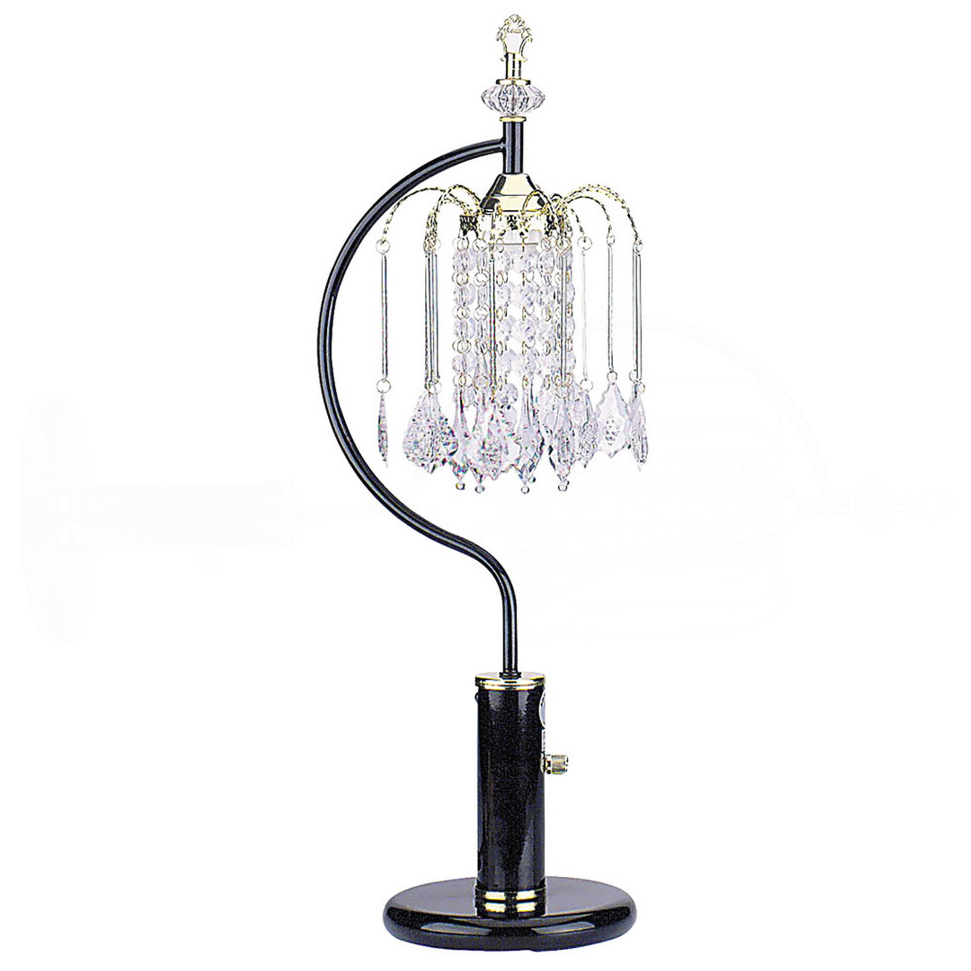 House of Hampton® 27" Tall Metal Table Lamp with finish, Crystal ...