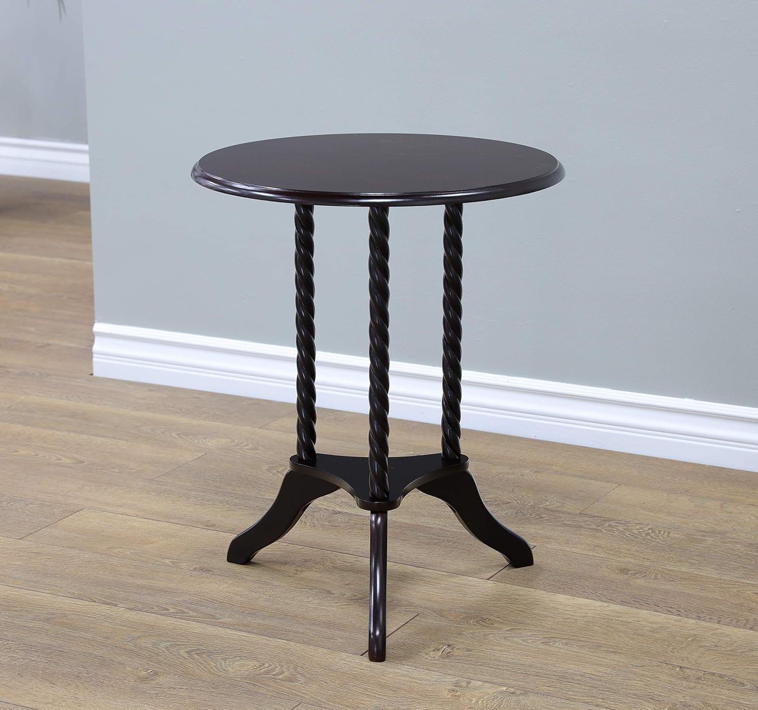 Canora Grey Classic Mahogany Round End Table With Grooved Accents For ...