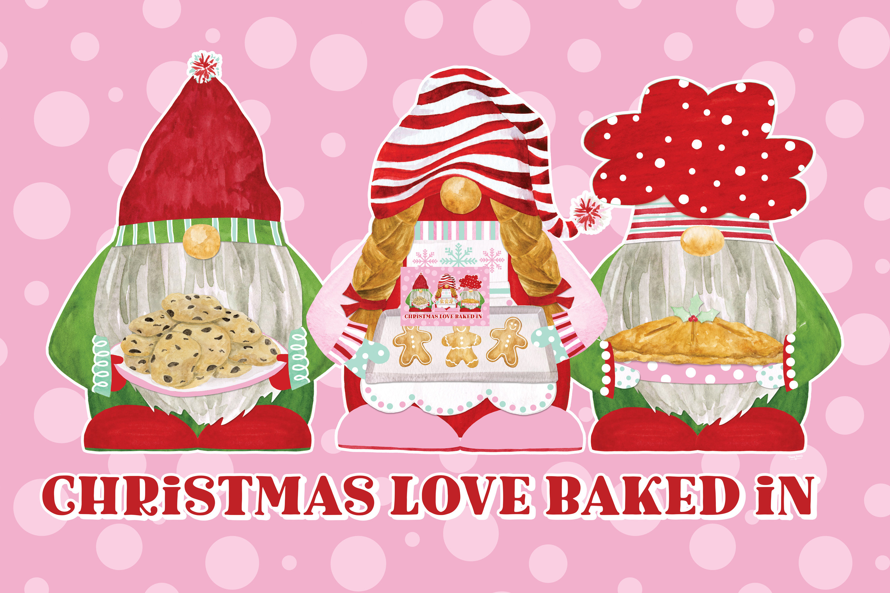 The Holiday Aisle® Atanase Christmas Bakers I On Pink On Canvas by Tara ...