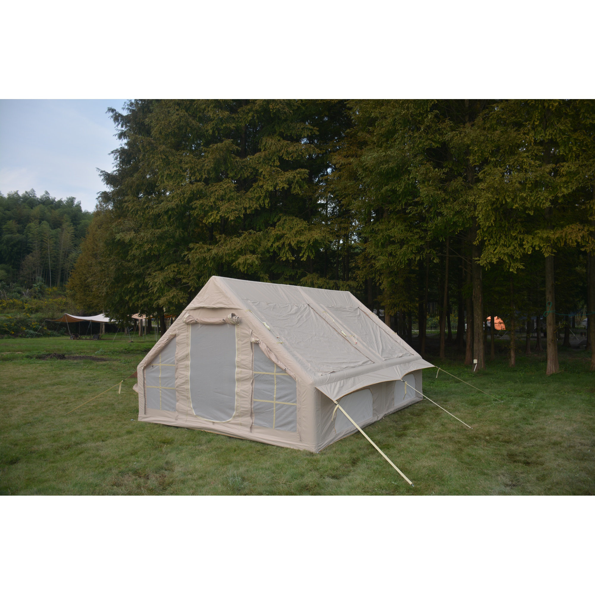 Man Wah X13ft inflatable camping tent with hand pump, 4-season air ...