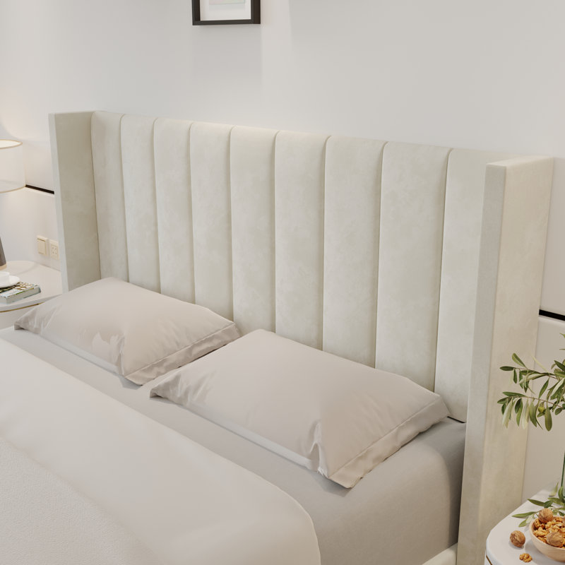 Mercer41 Lit de rangement haut avec tête de lit rembourrée Raimi et ...