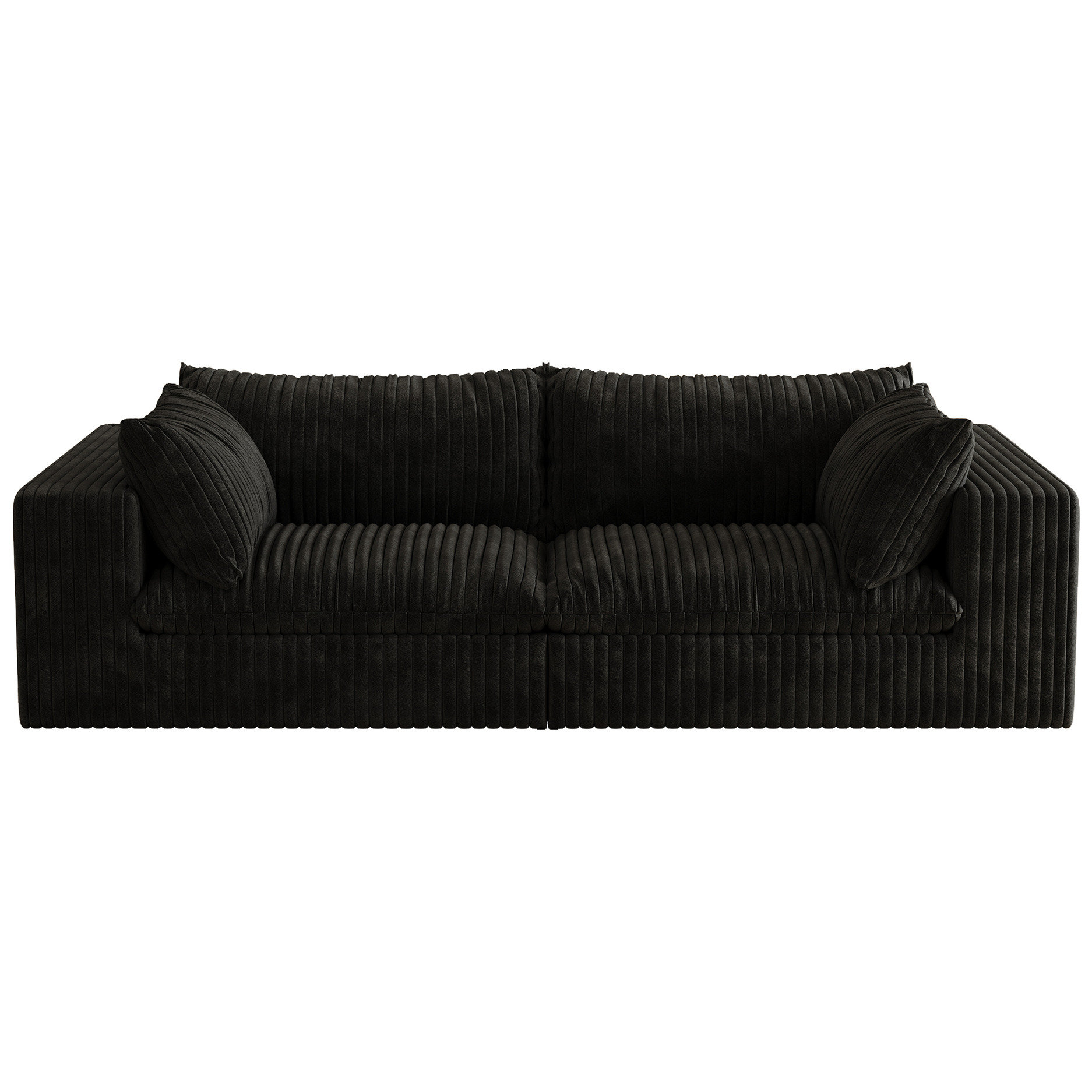 Latitude Run® 39.8" Corduroy Cloud With Deep Seating, Double - Layer ...