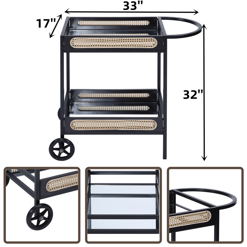 Bayou Breeze Blynda Bar Cart | Wayfair