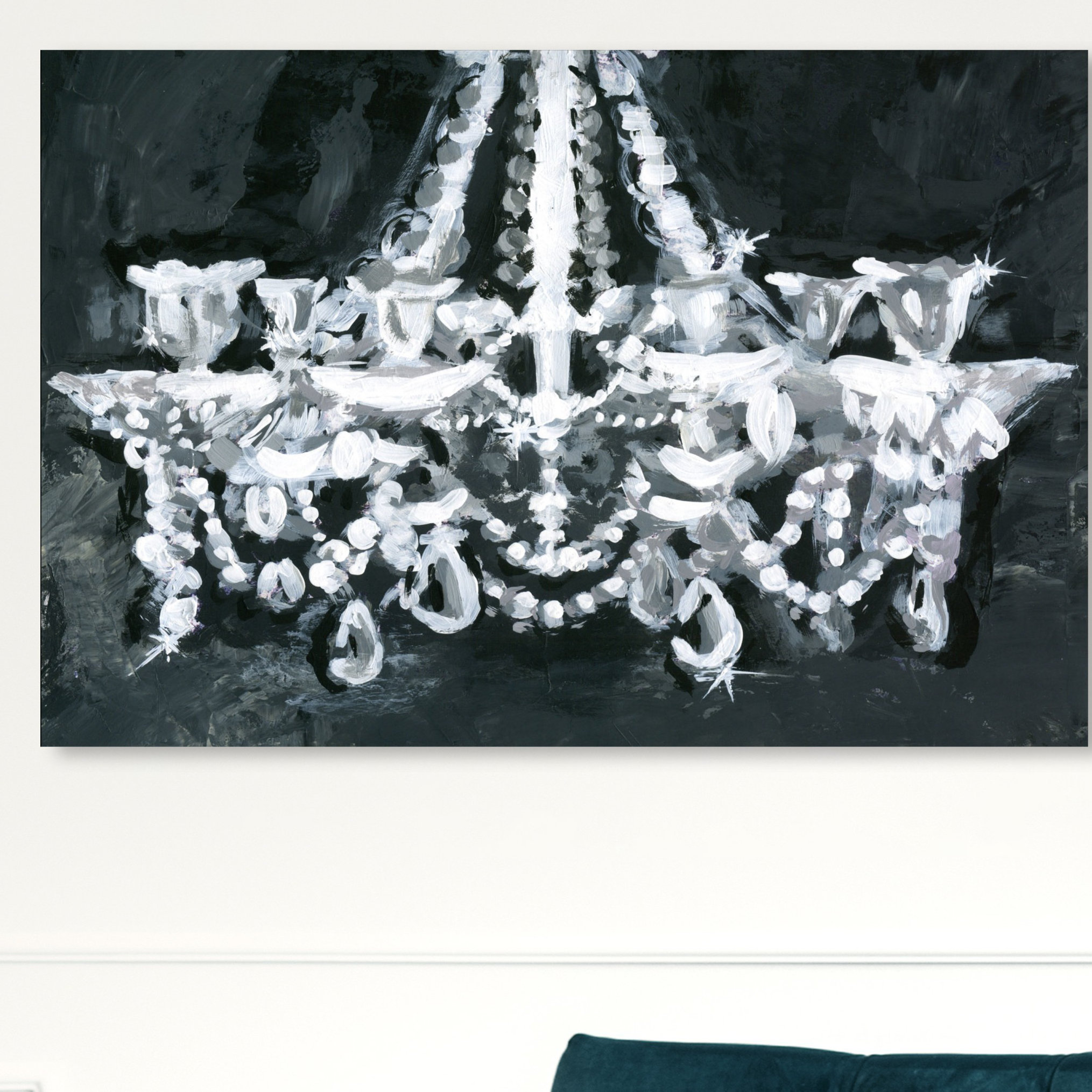 Oliver Gal Prints BW Candelabro - Graphic Art on Canvas - Wayfair Canada