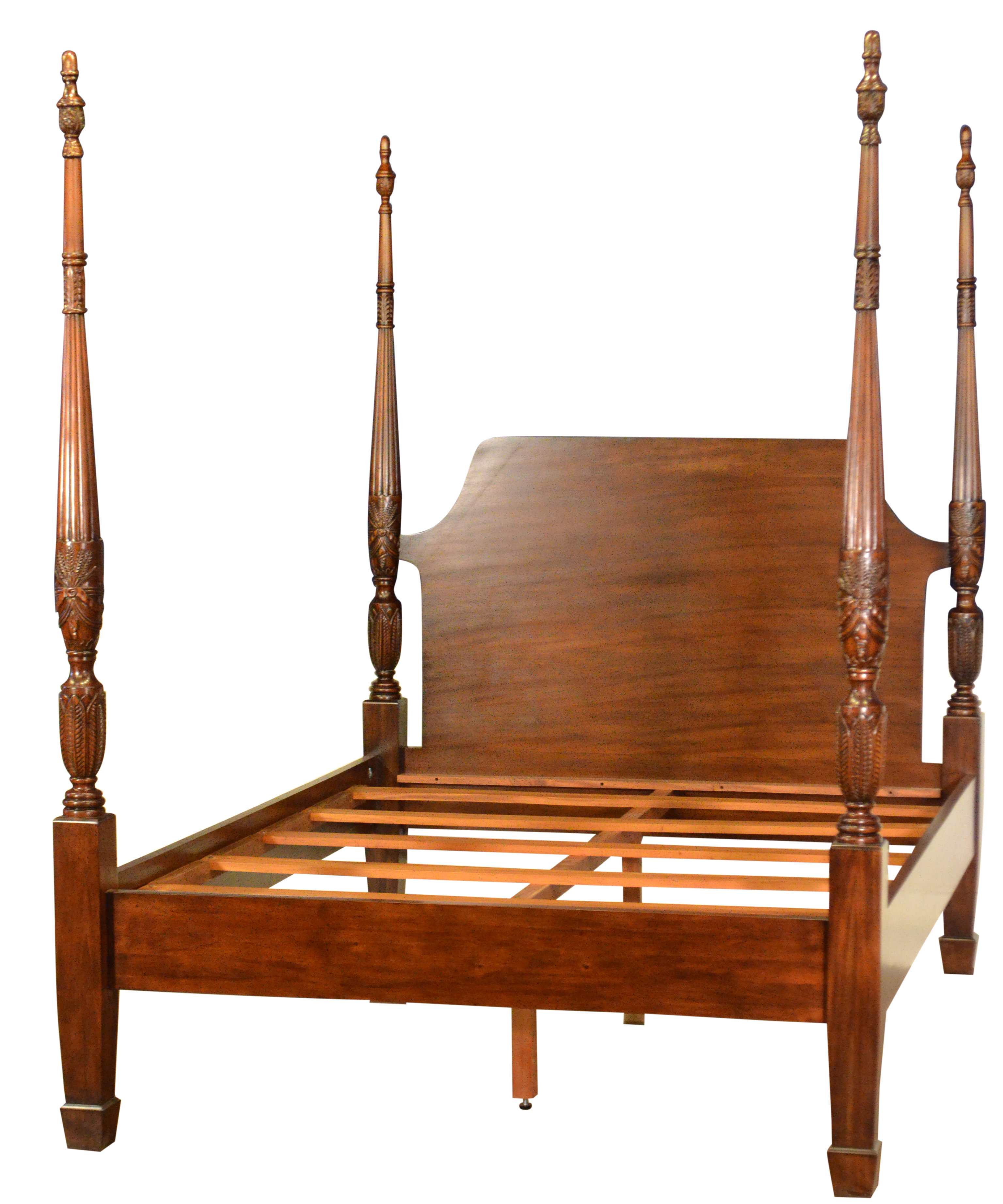 Leighton Hall Furniture Traditional Rice Carved Poster Bed - Wayfair Canada