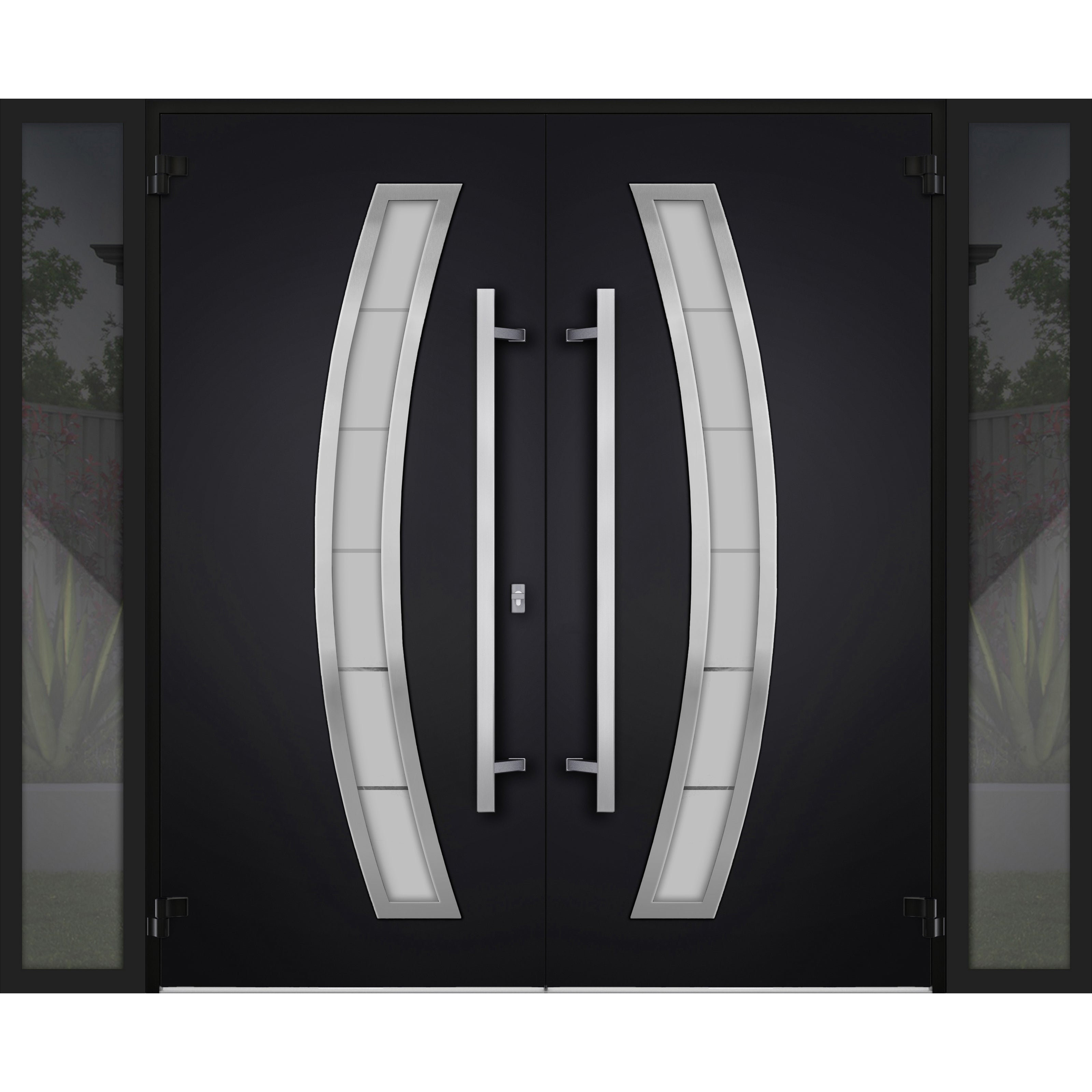 VDomDoors Front Exterior Prehung Metal Double Doors / Deux 6500 Enamel ...