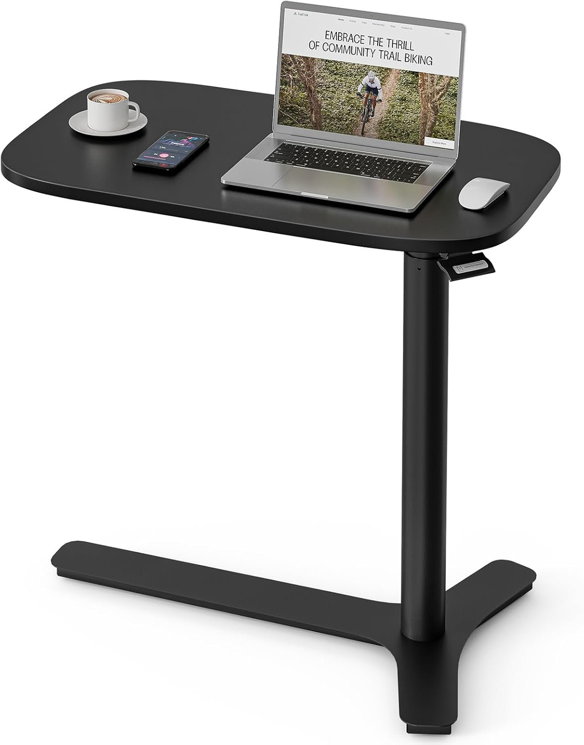 Inbox Zero 30" Large Overbed Table With Wheels Adjustable Height Ideal ...