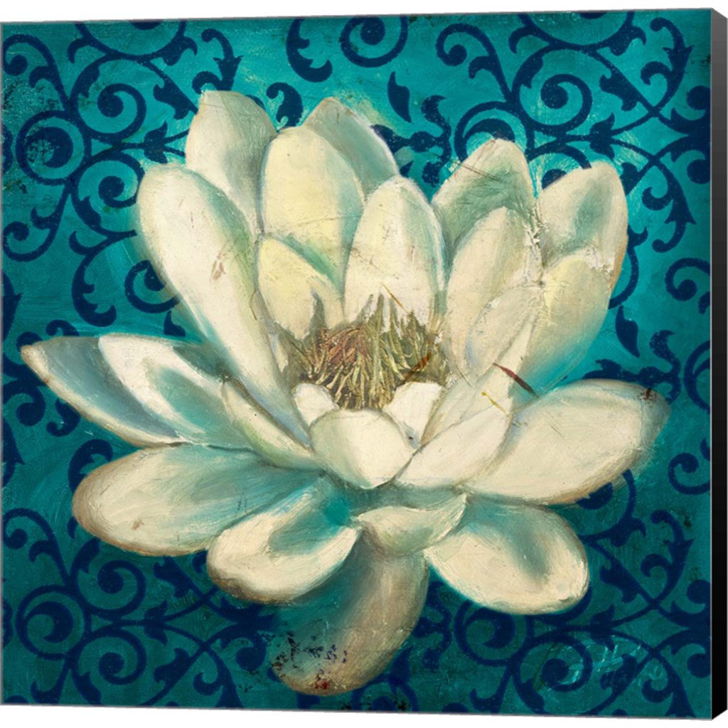 Canora Grey Water Lilly On Teal By Patricia Pinto, Canvas Wall Art ...