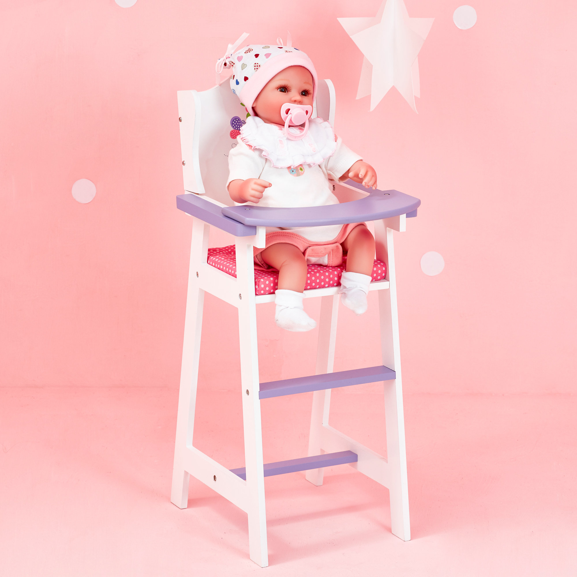 Teamson Kids Olivia's Little World Wooden Baby Doll High Chair ...